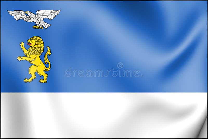 3D Flag of Belgorod, Russia. Stock Illustration - Illustration of ...