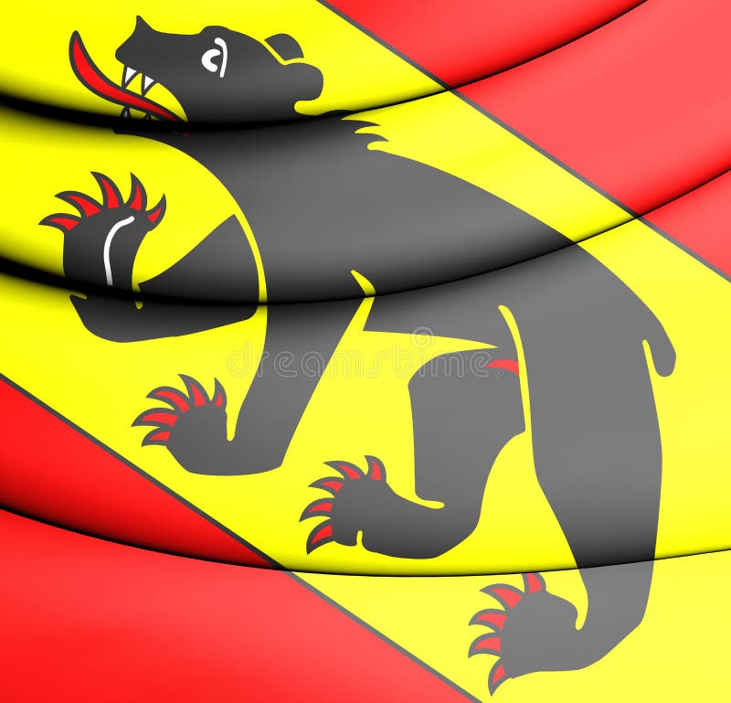 Flag of Bern Canton, Switzerland. Stock Illustration - Illustration of ...