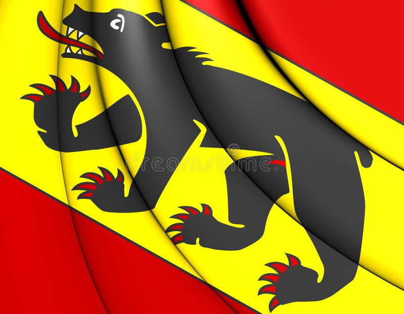 Flag of Bern Canton, Switzerland. Stock Illustration - Illustration of ...