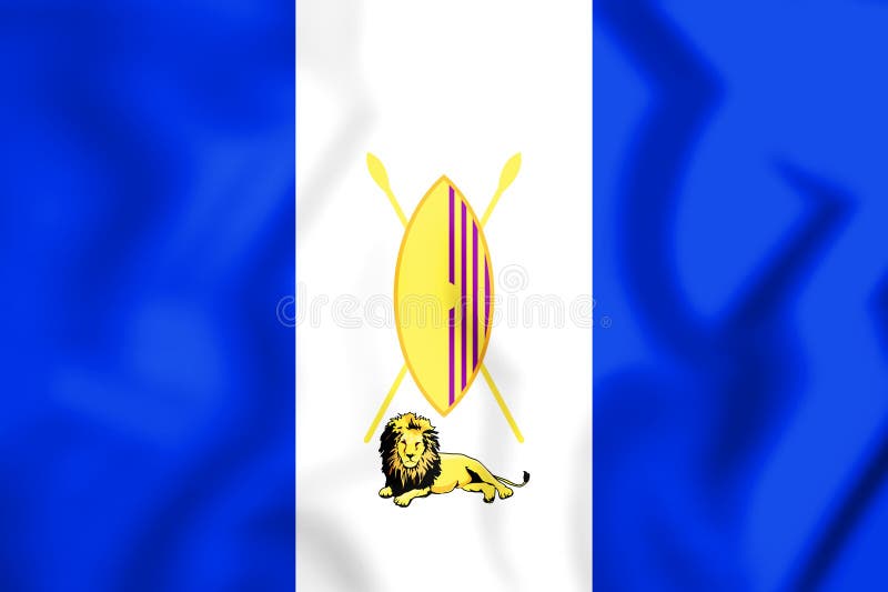 3D Flag of Buganda Kingdom. Stock Illustration - Illustration of ...