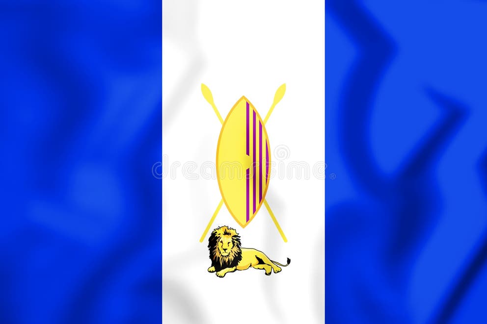 3D Flag of Buganda Kingdom. Stock Illustration - Illustration of ...