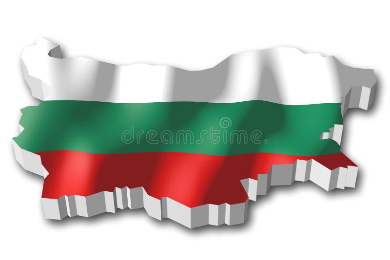 Bulgaria - Country Shape - 3D Illustration Stock Illustration ...
