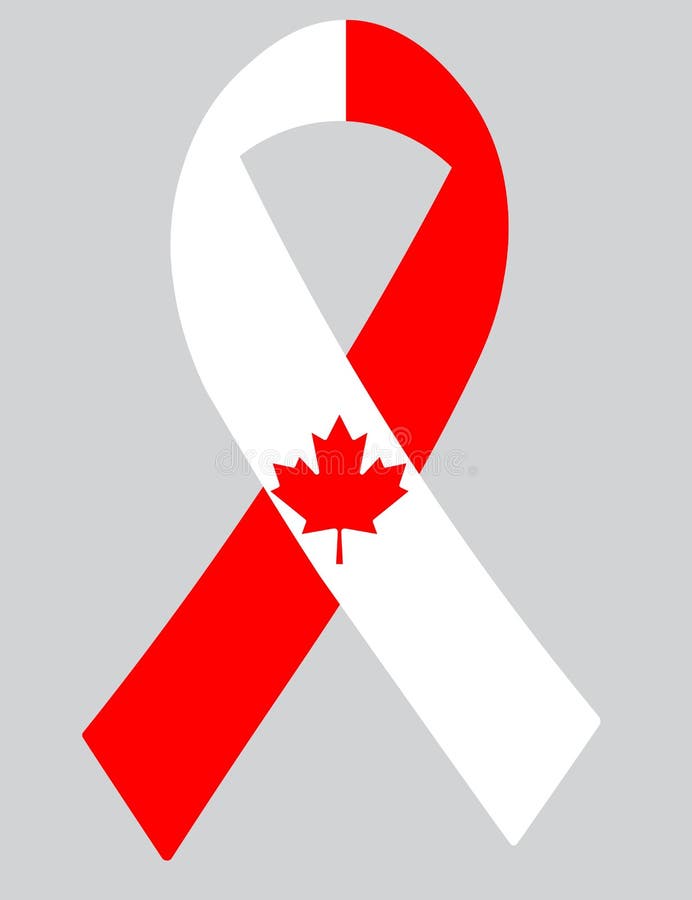 3D Flag of Canada on Ribbon Stock Vector - Illustration of logo, modern ...