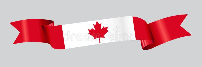 3D Flag of Canada on Ribbon Stock Vector - Illustration of australia ...