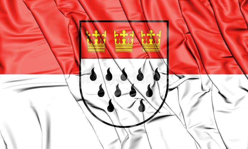 Flag of Cologne, Germany. stock illustration. Illustration of germany ...