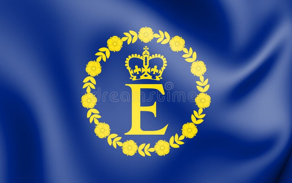 3D Flag of EIIR stock illustration. Illustration of english - 124609445