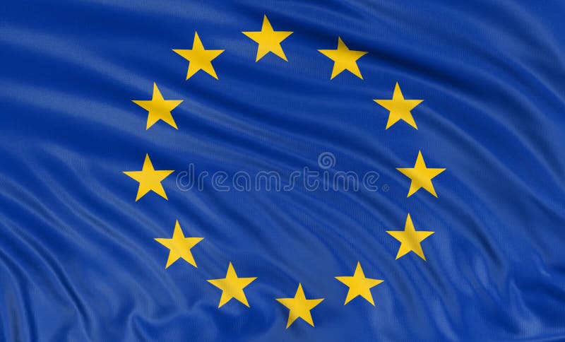 Europena Union table flag stock illustration. Illustration of ...