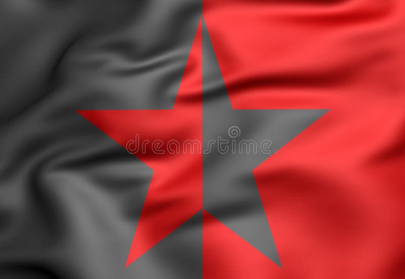 Flag of EZLN. 3D Illustration Stock Illustration - Illustration of ezln ...