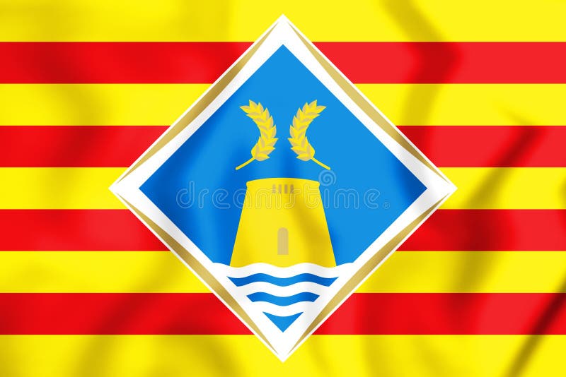 Flag of Formentera, Spain. stock illustration. Illustration of islands ...