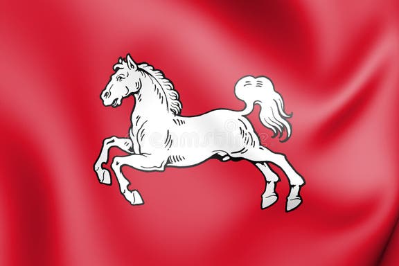 3D Flag of Hanover 1693. stock illustration. Illustration of closeup ...