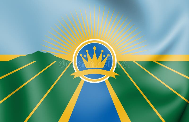 Flag of Imperial County California State, USA. 3D Illustration Stock ...