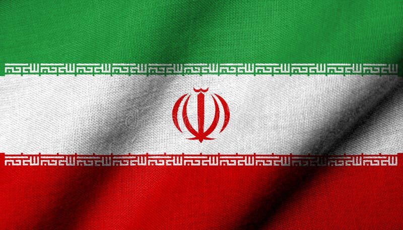 3D Flag of Iran waving stock illustration. Illustration of emblem ...
