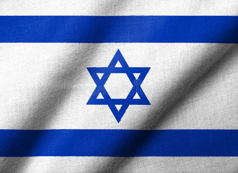 3D Flag of Israel waving stock illustration. Illustration of color ...