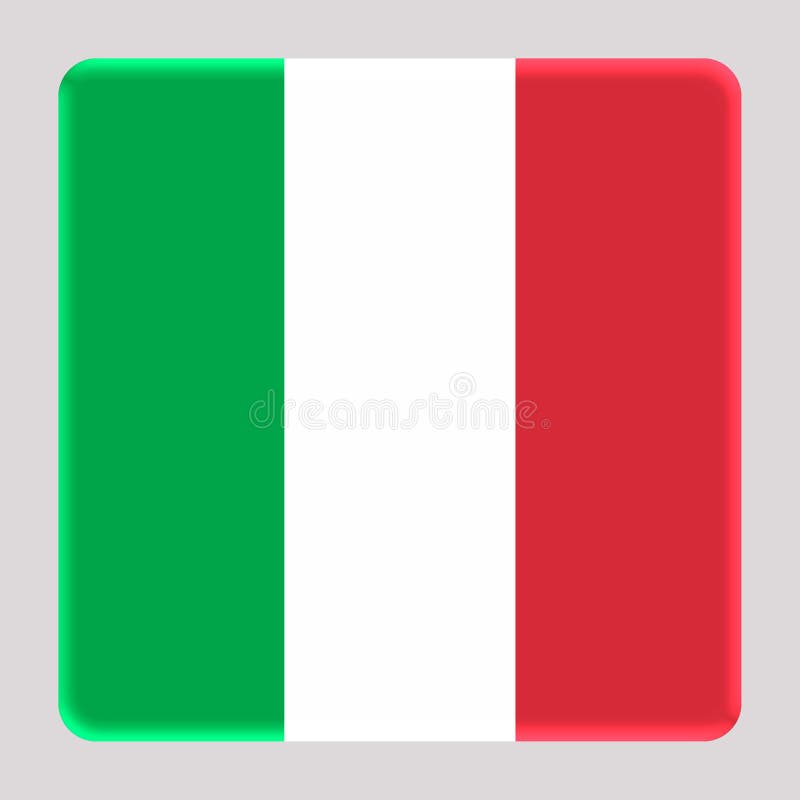 3D Flag of Italy on a Pillar Stock Illustration - Illustration of flag ...