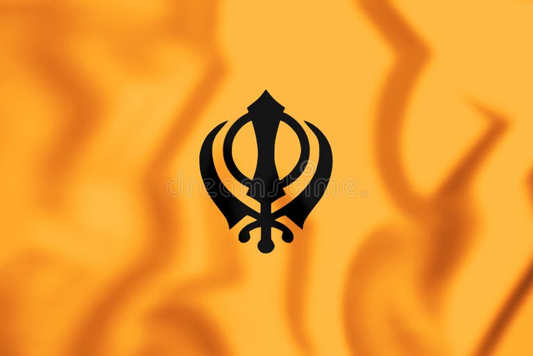 3D Flag of Khalistan. stock illustration. Illustration of artificial ...
