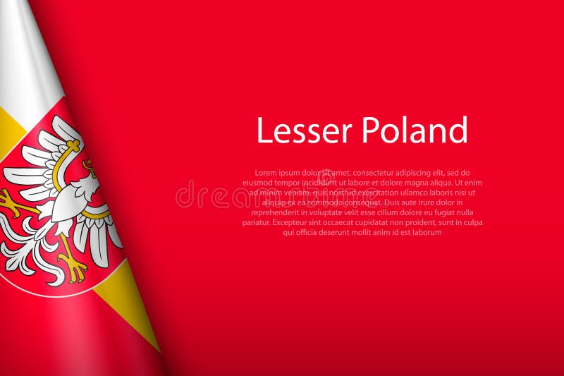3d Flag Lesser Poland, Region of Poland Stock Vector - Illustration of ...