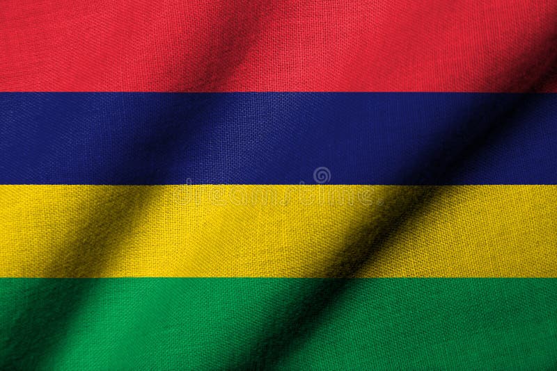 3D Flag of Mauritius Waving Stock Illustration - Illustration of ...