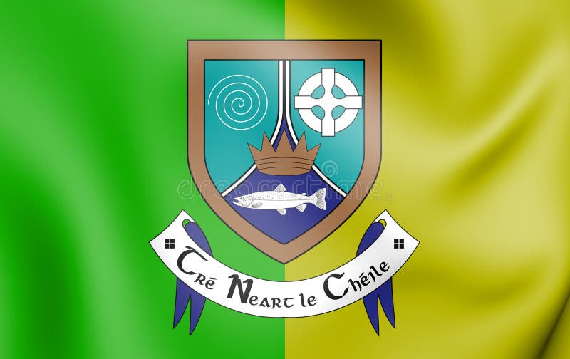 3D Flag of Meath County, Ireland. Stock Illustration - Illustration of ...