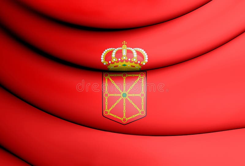 Flag of Navarra, Spain. stock illustration. Illustration of dimensional ...