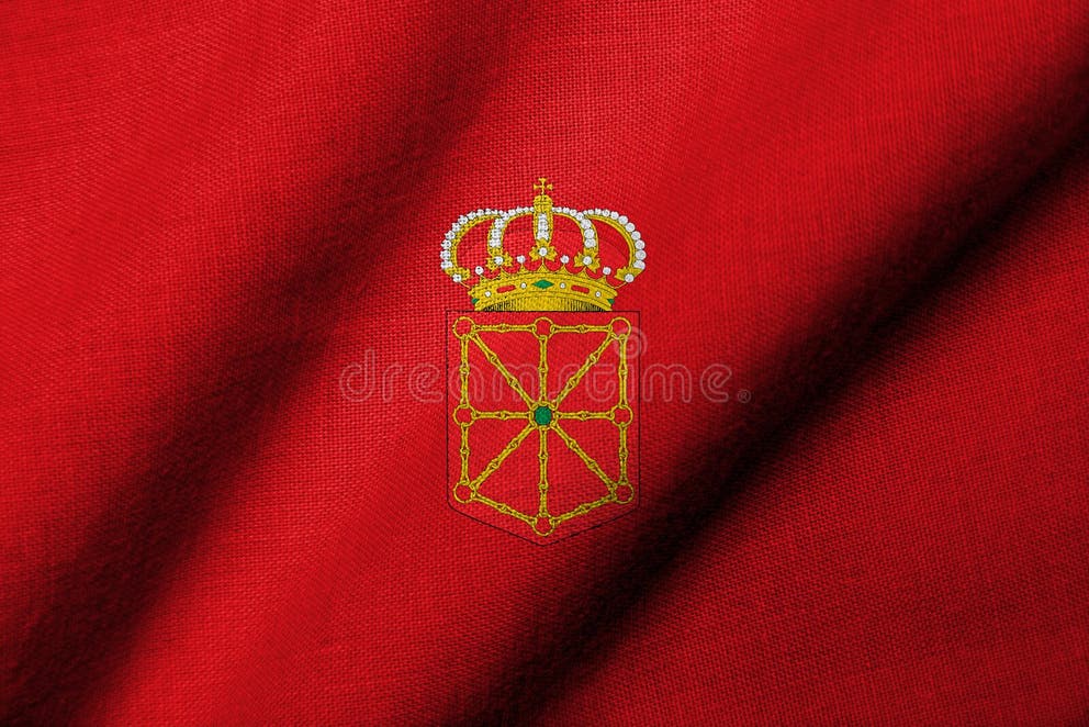 3D Flag of Navarre waving stock illustration. Illustration of politics ...