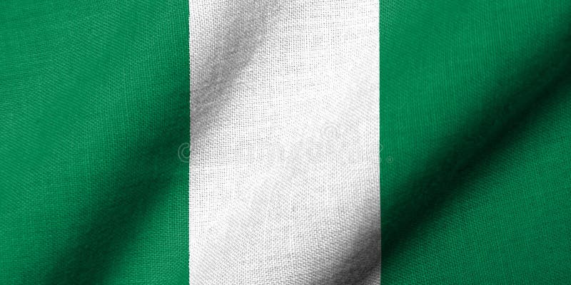 3D Flag of Nigeria waving stock illustration. Illustration of wallpaper ...