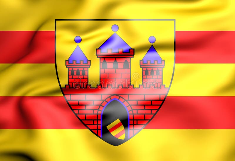 Flag of Oldenburg Lower Saxony, Germany. 3D Illustration Stock ...