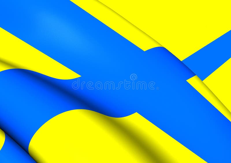 3D Flag of Parma, Italy. stock illustration. Illustration of parma ...