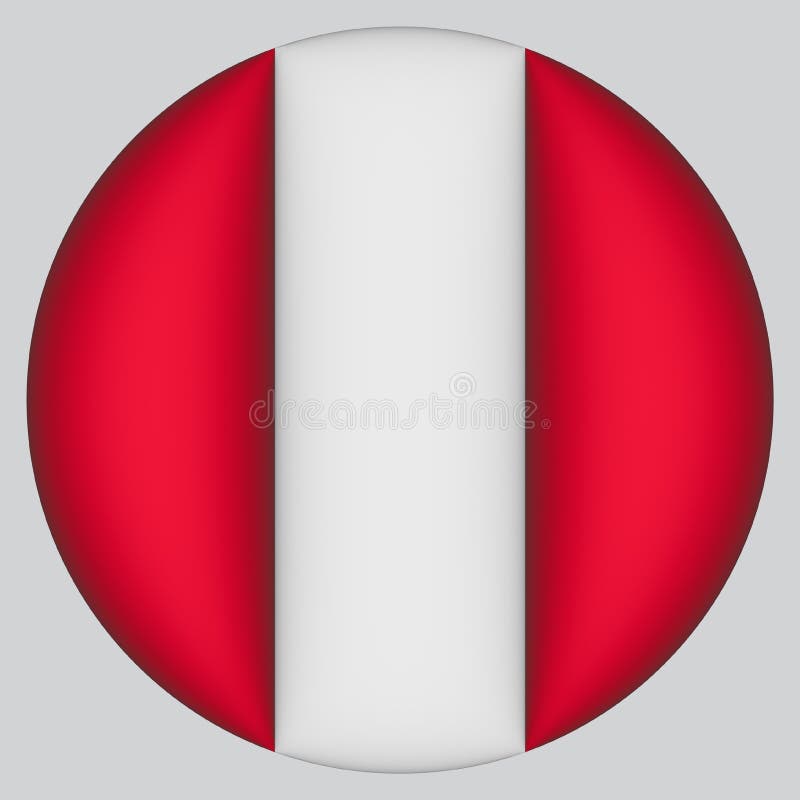 3D Flag of Peru on circle stock photo. Illustration of wallpaper ...