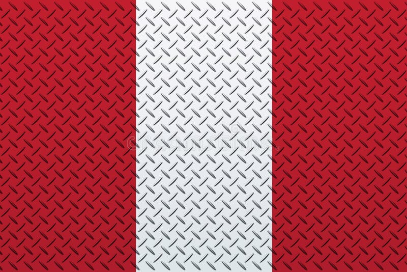 3D Flag of Peru on ribbon stock vector. Illustration of material ...