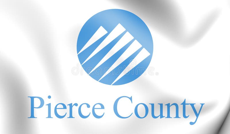 Flag of Pierce County Washington State, USA. 3D Illustration Stock ...