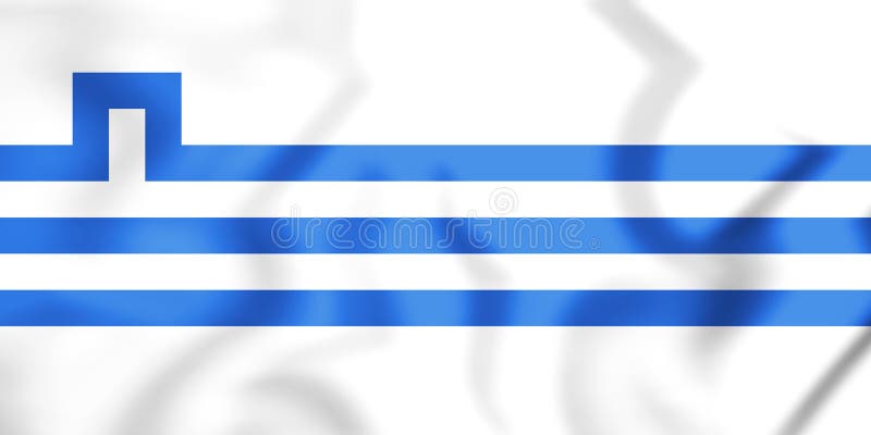 3D Flag of Podgorica, Montenegro. Stock Illustration - Illustration of ...