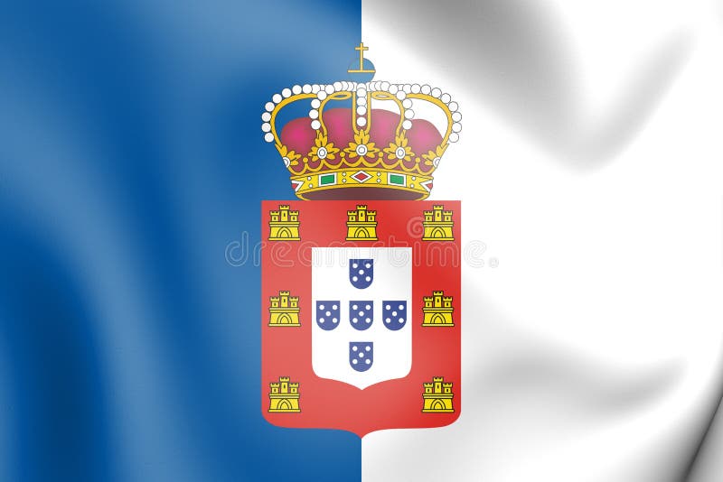 3D Flag of Portugal 1830-1910. Stock Illustration - Illustration of ...