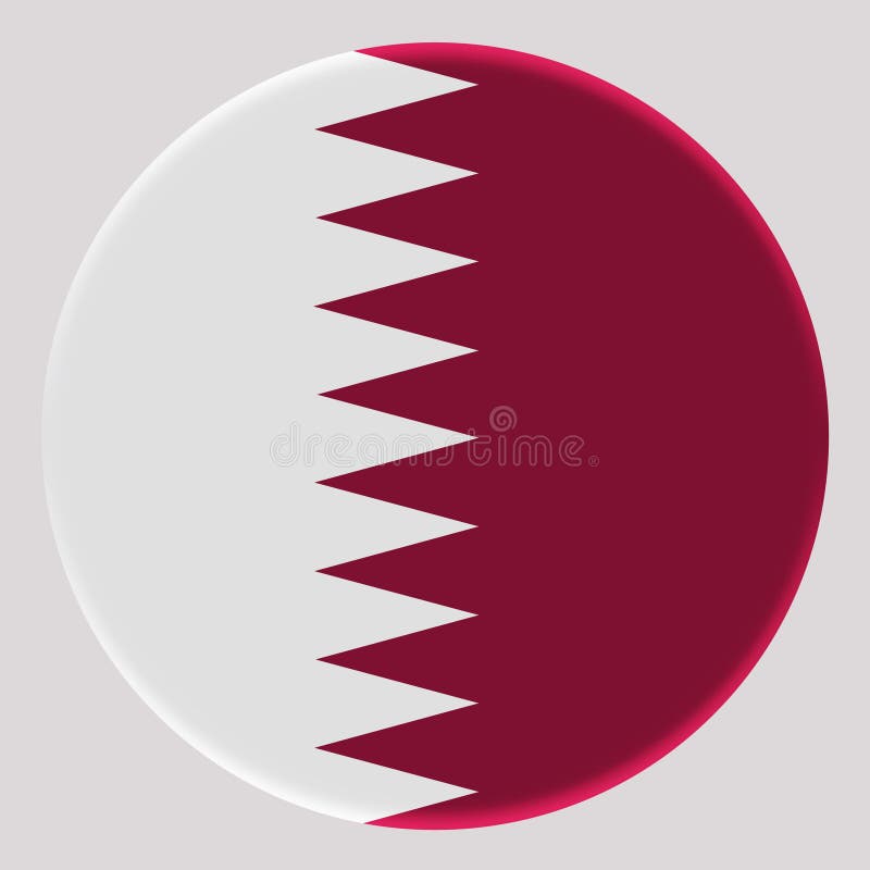 Qatar Circle Flags, Screen Border Frame, Black Background, 3D ...