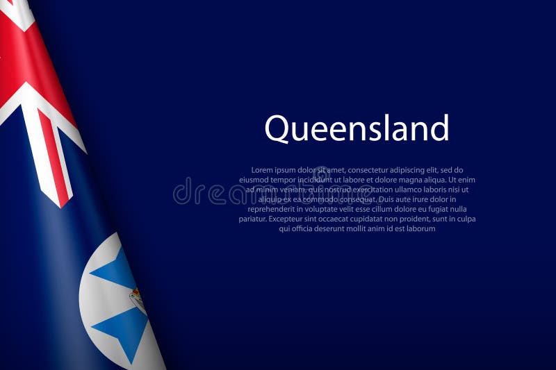 3d Flag Queensland, Region of Australia Stock Vector - Illustration of ...