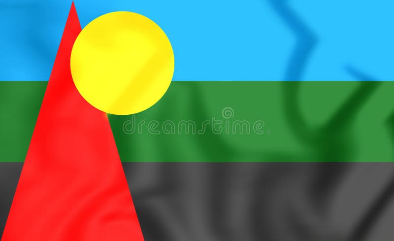 3D Flag of Reunion Proposed. Stock Illustration - Illustration of macro ...