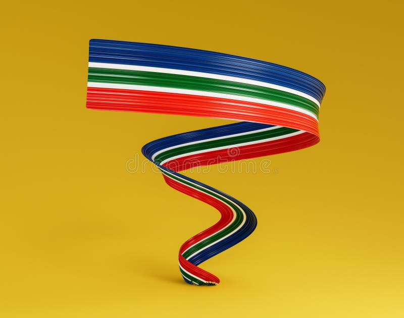 3d Flag Of South Africa 3d Waving Ribbon Flag Of South Africa On