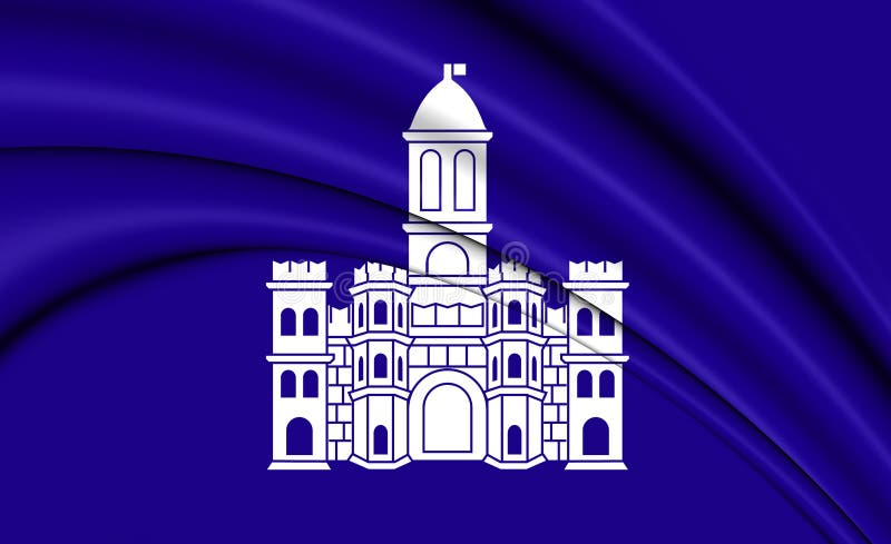 Flag of Split, Croatia. stock illustration. Illustration of fluttering ...