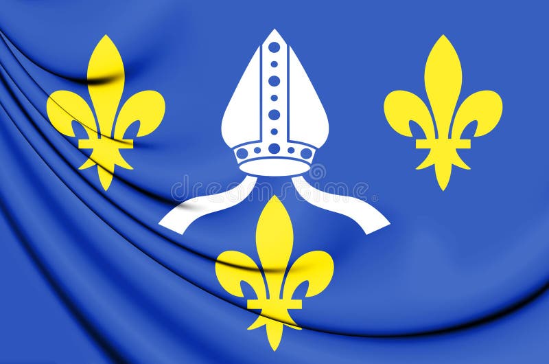 Flag of Strasbourg, France stock illustration. Illustration of ...