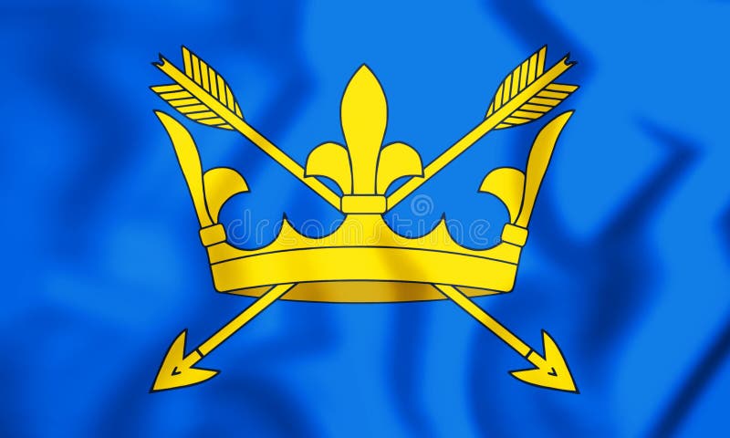 3D Flag of Suffolk County, England. Stock Illustration - Illustration ...