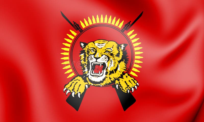 Flag of Tamil Eelam stock illustration. Illustration of banner - 85368376