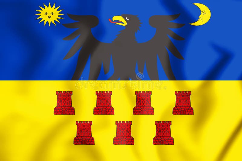 Flag of Transylvania stock vector. Illustration of composition - 107600276