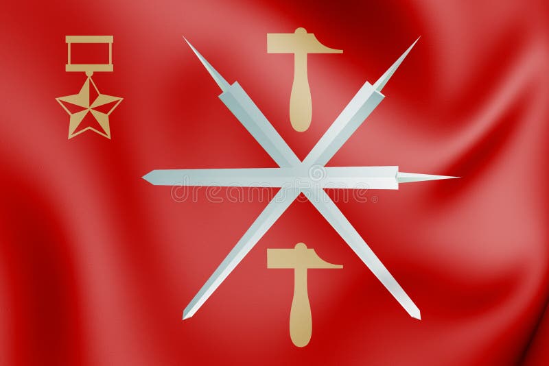 Flag of Tula Tula Oblast, Russia. 3D Illustration Stock Illustration ...