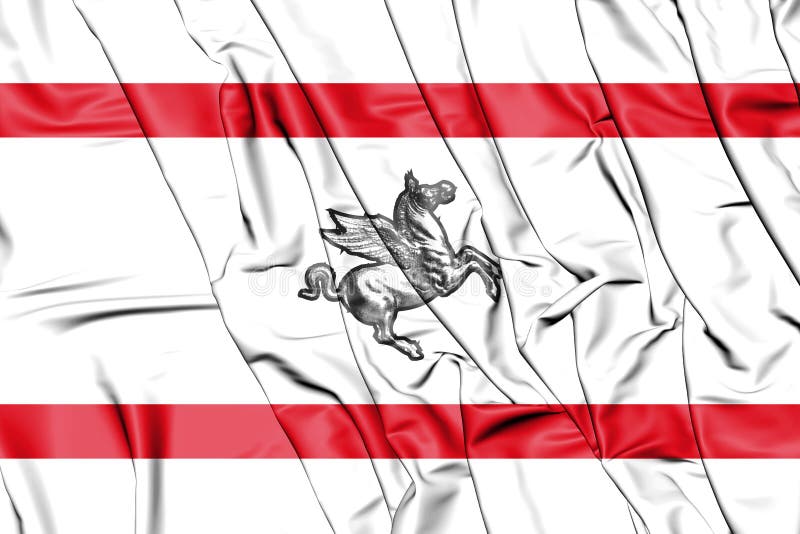 3D Flag of Tuscany, Italy. stock illustration. Illustration of coat ...