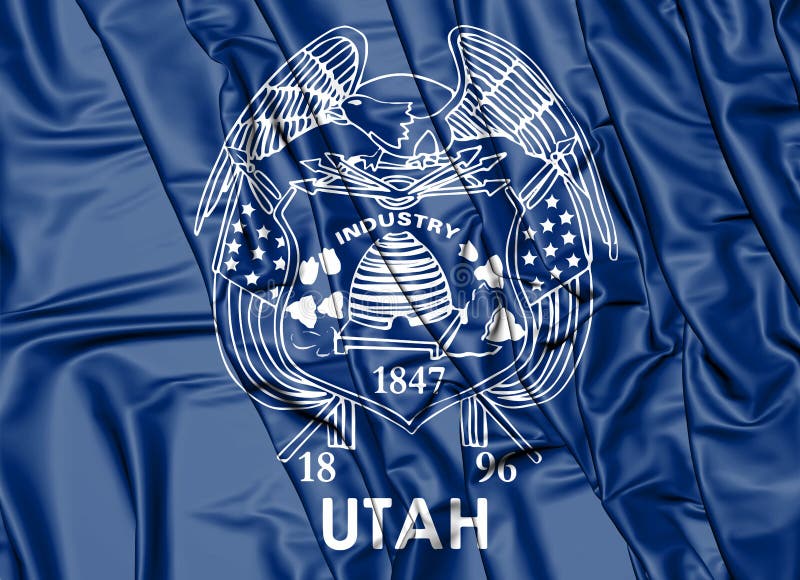 Old Utah State flag stock illustration. Illustration of abstract ...