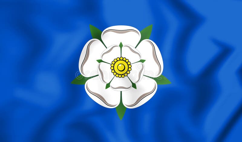 3D Flag of Yorkshire, England. Stock Illustration - Illustration of ...