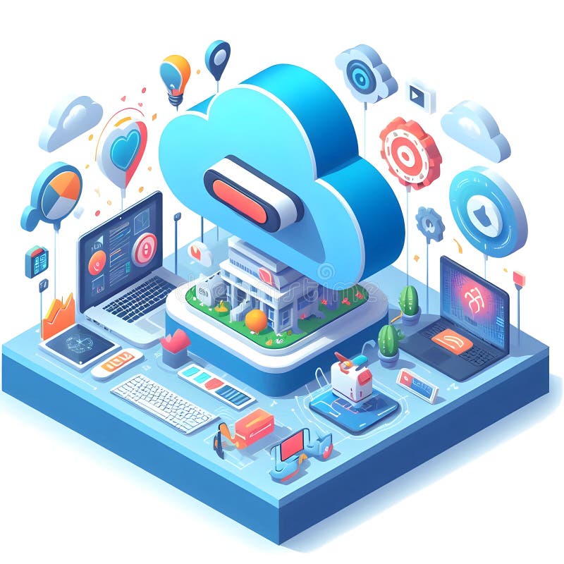 3d Flat As Cloud Computing with Virtual Reality VR and Augmented ... 3d Flat As Cloud Computing with Virtual Reality VR and Augmented ...