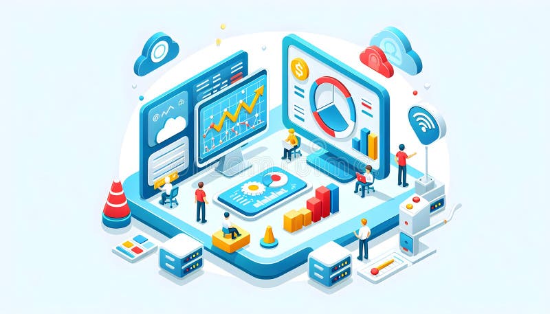 3d Flat As Network Monitoring Icon with a Screen and Graph Concept As ...