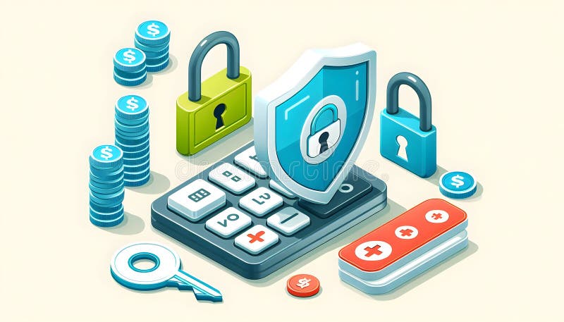 3d Flat As Security Token Icon with a Key and Shield Concept As Vector ...