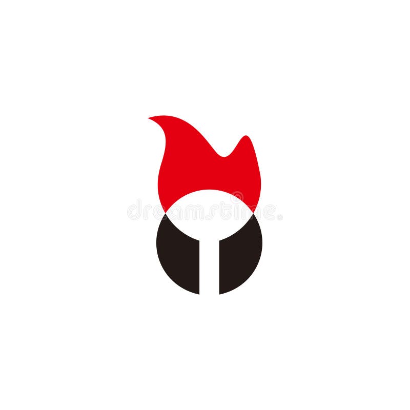 3d Flat Geometric Shadow Flame Fire Logo Vector Stock Vector ...