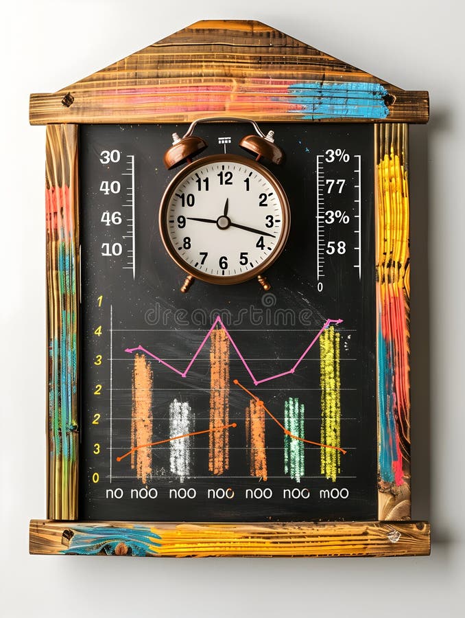 3d Flat Icon As Blackboard with Performance Metrics and Report Concept ...